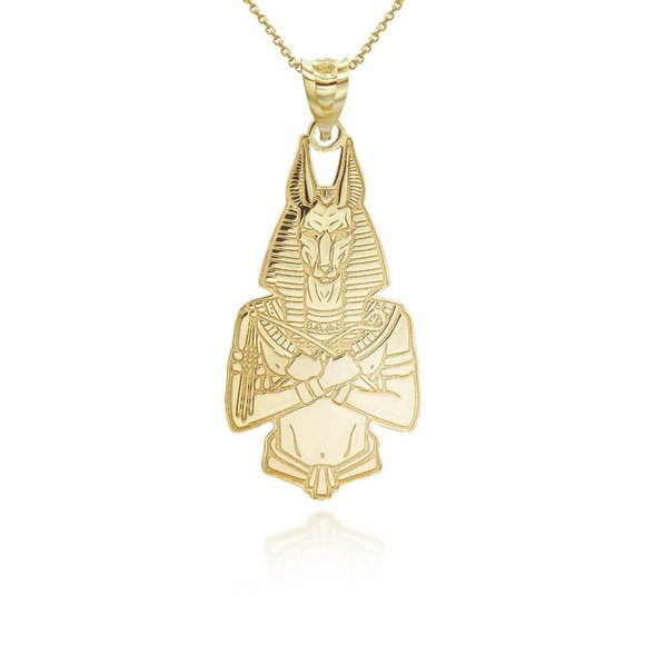 Element Shine | Jewelry | Personalized K Solid Gold Engrave Name Anubis ...